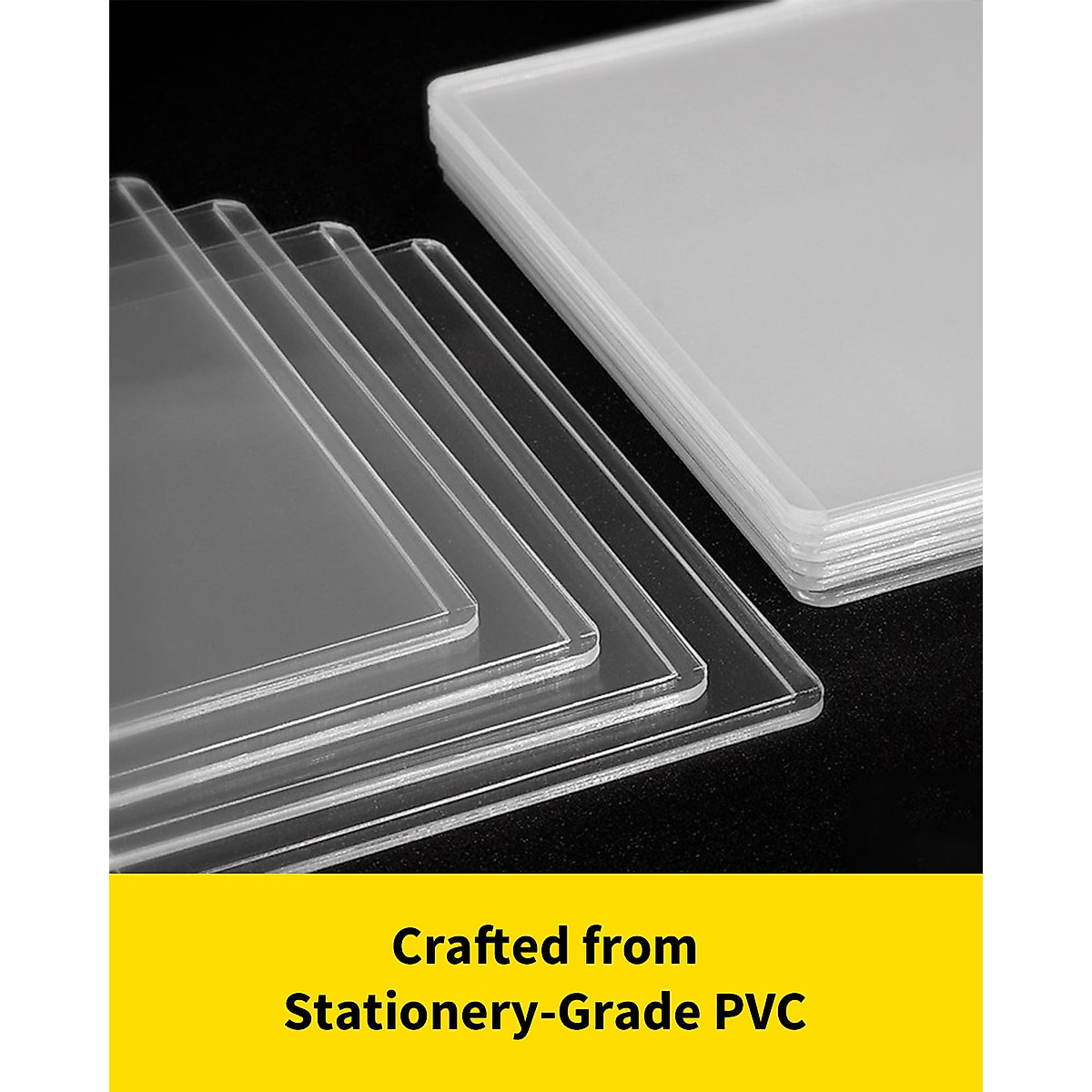 HYARUAT 3x4 Toploaders - 35pt Clear Top Loaders for Trading Cards, Card Protectors Hard Plastic with Protective Film, 25 Pack