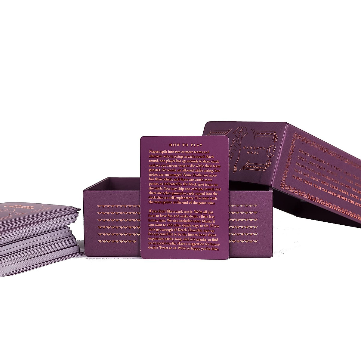 Death Charades: Silly, Fun, Party Card Game, Teams Have 45 Second Rounds to Guess The Charade, Endless Rounds or Until The Cards Run Out, 2 to 20 Players, for Ages 13 and up