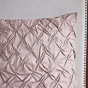 Madison Park Cassandra Cotton Blend Comforter Set - Feminine Design Colorful Floral Print, All Season Down Alternative Bedding Layer and Matching Shams, California King, Blush 8 Piece