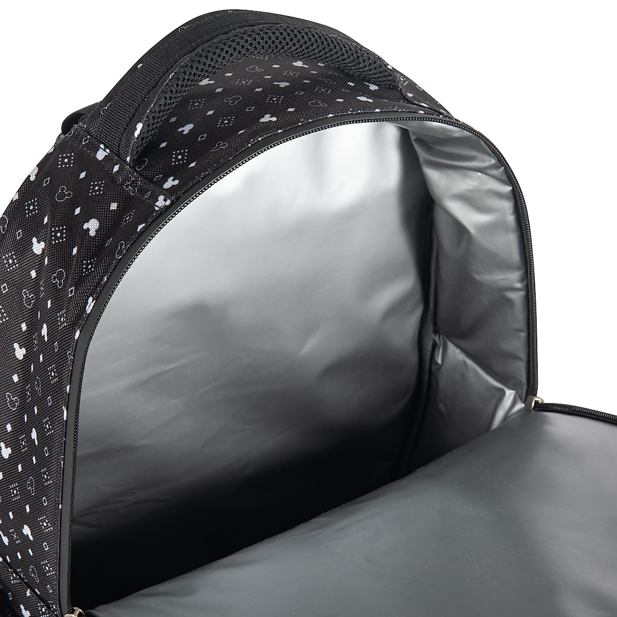 ONIVA - a Picnic Time brand - Disney Classic Mickey Mouse Park Tripper Day Bag - Cooler Backpack - Soft Cooler Backpack - Insulated Lunch Bag, (Black with White Pattern)