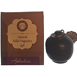 Song of India Solid Perfume in Hand-Carved Rosewood Jar with Screw-on Top (Aphrodesia)