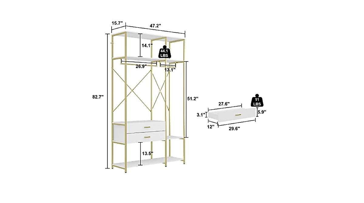 Extra Tall Heavy Duty Clothes Rack - Stylish Storage