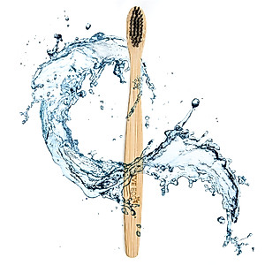 EveEco 12 Count I Bamboo Toothbrush I Soft Bristles Best for Sensitive Gums I Charcoal I Vegan I Natural Wood I BPA Fee I Recyclable I Compostable I Biodegradable | Environmentally Friendly