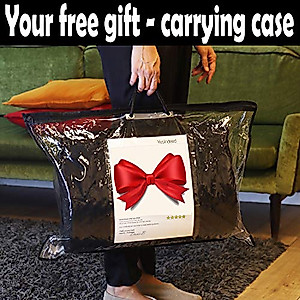 Adjustable Office Comfort Foot Rest Under Desk, Memory Foam Orthopedic, Ergonomic Teardrop Design, Massage Textured Surface Non-Slip Bottom, Large Footrest for Lumbar, Back, Knee Pain FootStool Rocker