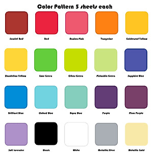 Tissue Paper for Gift Wrapping (100 Sheets) 20 Assorted Colors, Gift Bags, Packaging, Floral, Birthday, Holidays, Christmas, Halloween, and DIY Crafts 15" X 20" Inch