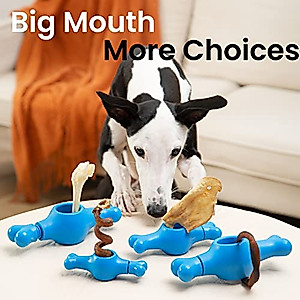 ChewEasy Interactive Bully Stick Holder for Dogs, Prevent Chocking Safety Device, Long Enough Screw to Lock, Seesaw Shape(Medium)