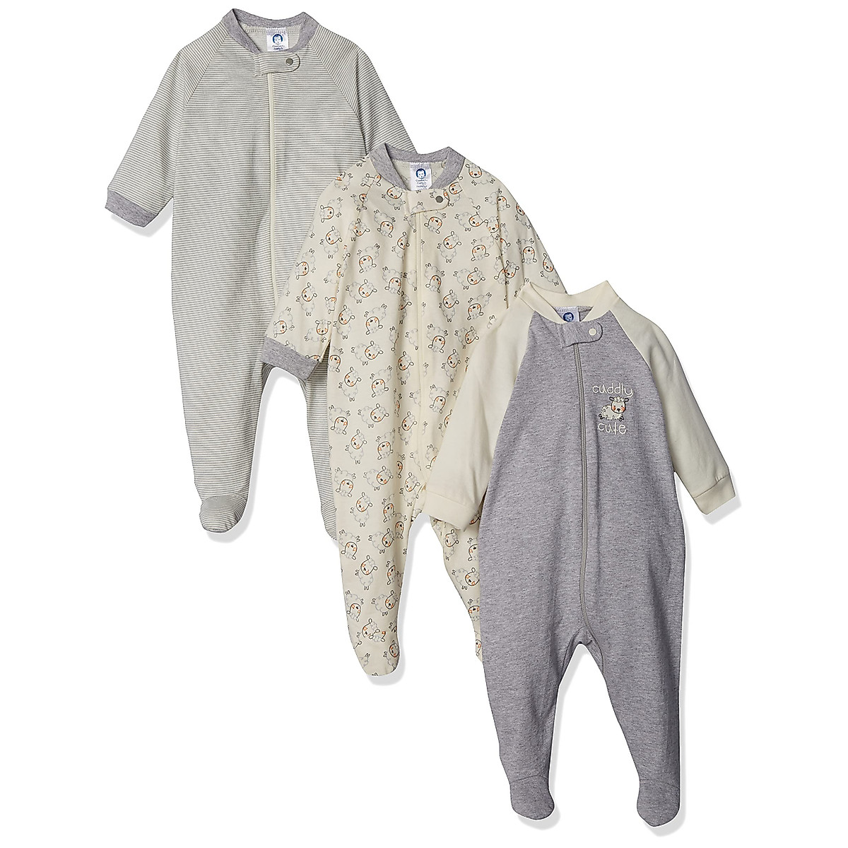 Gerber Baby 3-Pack Sleep 'N Play, cuddly sheep, 0-3 Months