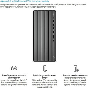 HP Envy i5 Tower Desktop, Intel i5-13400 Processor(Beat Intel i7-1255U), 16GB RAM, 2TB SSD, Wi-Fi 6, SD Card Reader, HDMI, RJ-45, Windows 11 Home, Wired Keyboard & Mouse
