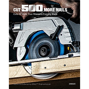 CRALY 7-1/4 Inch 24 Teeth Wood Cutting Framing Circular Saw Blade, 5/8 Inch Arbor, Carbide Tipped, Thin Kerf, Black Ice Coating, for Plywood, MDF, OSB, Laminated, 10-Pack(C0724FR-10)