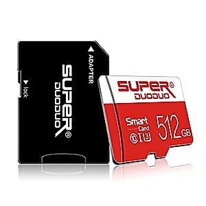 Micro SD Card 512GB with a SD Card Adapter, Class 10 TF Memory Card/T-Flash Card High Speed SD Memory Card for Camera Tablet Computer Phone Surveillance Tachograph Drone