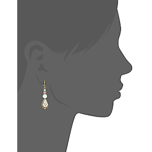 Sorrelli Women's Lotus Drop Earrings, Clear, 2