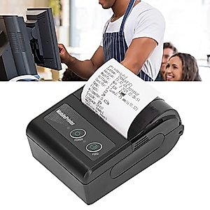 lvifloae Bluetooth Receipt Printer Smartphone Control 200dpi Thermal Label Printer Receipts Printer with 1 Roll Printer Paper for Restaurant Sales Retail