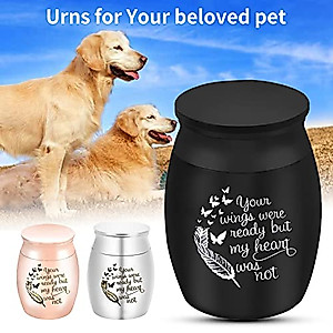 angel3292 Air Tight Pet Funeral Urn English Letters Metal Memory Box Pets Ashes Casket for Home Pet Memorial Urn Anti-Rust for Cats