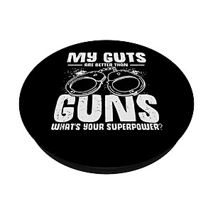 Corrections Officer Decor Gear Thin Silver Line Correctional PopSockets Swappable PopGrip