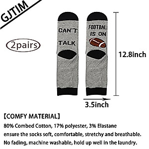 GJTIM Football Game Lover Gift Football Birthday Gift Can’t Talk Football Is On Funny Socks for Football Fans (Football Is On)