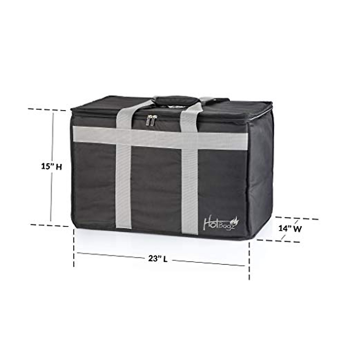 Insulated Food Delivery Bag - Professional Hot/Cold Thermal Carrier - Lightweight & Portable, For Catering, Restaurants, Delivery Drivers, Uber Eats, Grubhub, Postmates, etc..