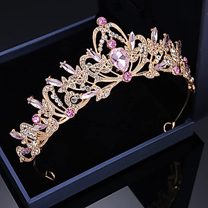 Kamirola Crystal Crowns and Tiaras Headband for Girl or Women Birthday Party Wedding Prom Bridal Christmas Valentine