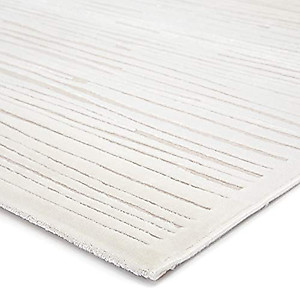 Jaipur Living Soft 8x8 Square Area Rug, Abstract, White/Ivory