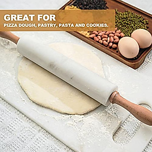 Koville Marble Rolling Pin, Non-Stick Polished Dough Roller, Pasta, Dumpling, Ravioli, Fondant,Pie Crust, Kitchen Baking Pastry Tools