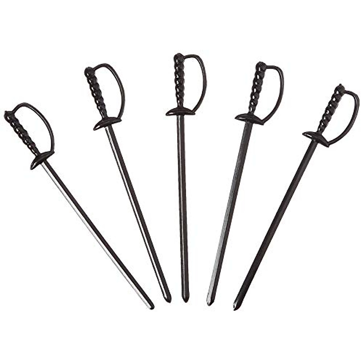 Royal 3.25 Inch Black Plastic Sword Picks, Package of 1000