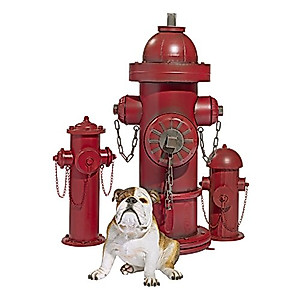 Design Toscano Vintage Metal Fire Hydrant Statue Large