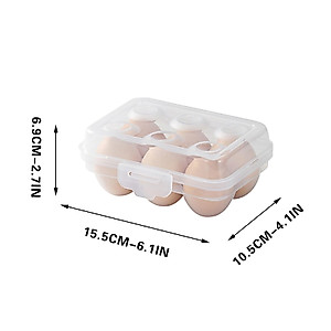 CENGNIAN Clear Egg Cartons, Egg Cartons Bulk Plastic Egg Holders for Home Ranch Chicken Farm Market Display 6/15/24-cavity (S)
