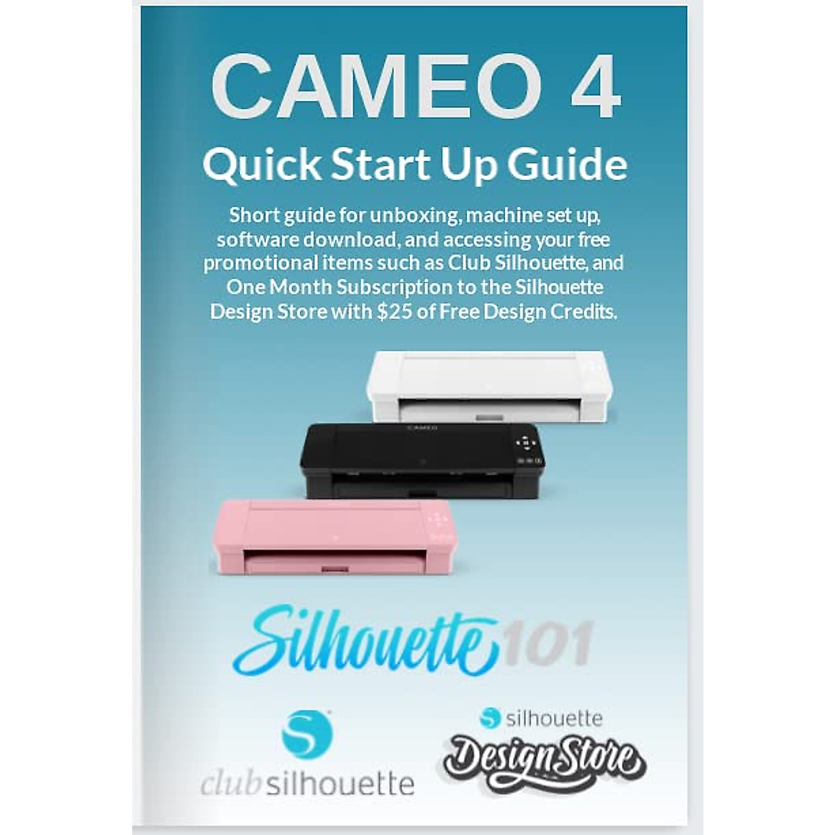 Silhouette Cameo 4 Pink Bundle with Vinyl Starter Kit, Heat Transfer Starter Kit, 2 Autoblade 2, CrafterCuts Vinyl Tool Kit, 120 Designs, and Access to Ebooks, Tutorials, & Classes