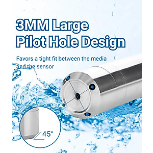 Submersible Level Sensor 4-20mA, Throw-In Type Liquid Level Sensor,24V DC Input Liquid Level Transmitter,0-5M Measuring Range