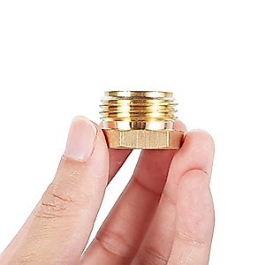 Brass Pipe to Garden Hose Fitting Connect,3/4" GHT male x 1/2" NPT Female Connector,GHT to NPT Adapter Brass Fitting,Garden Hose Adapter 3pcs