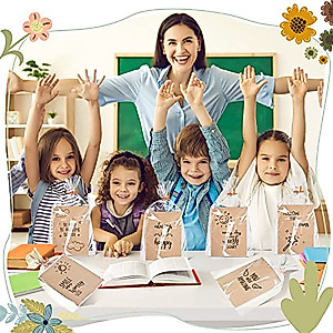 Outus 24 Set Kraft Pocket Notebook with Clear Plastic Bags 12 Designs A6 Mini Composition Notebook and Lined Journals Christmas gifts for Students Kids Women Stuff 4 x 5.5 Inches, 64 Pages