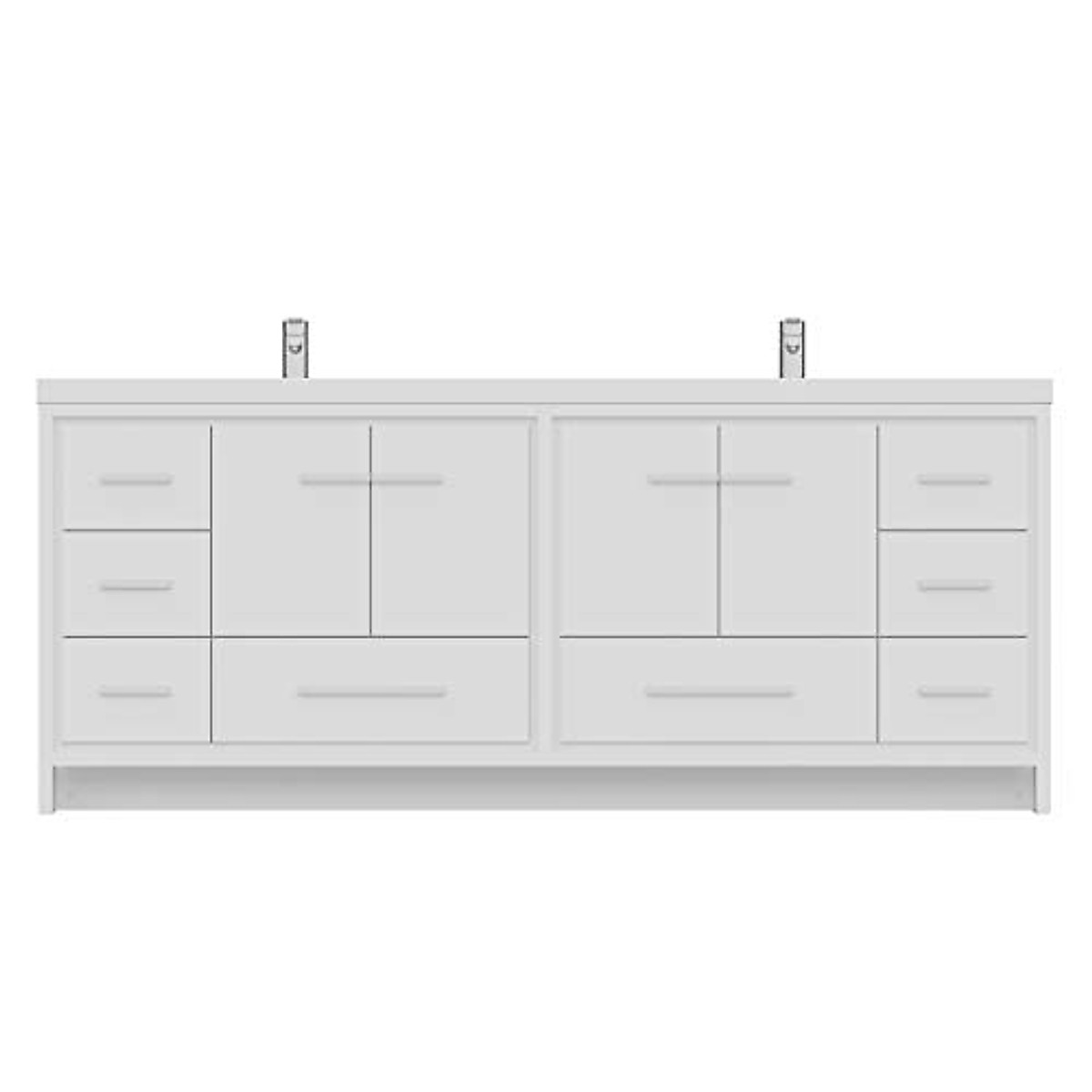 Alya Bath Sortino Bathrrom Vanity, White