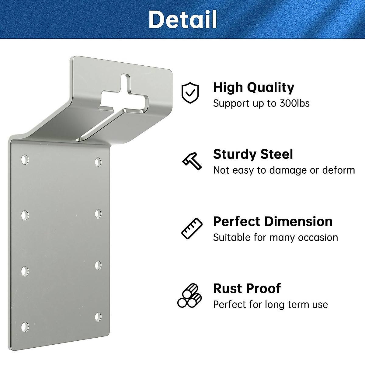 ForoGore 6 Pack T-Post Bracket 3" (Vertical) T Post Mounting Bracket, Mounting T Post Bracket for Signs, Plywood Install