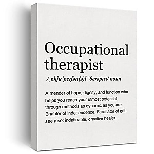 LEXSIVO Occupational Therapist Definition Print Canvas Wall Art Home Office Decor Modern Minimalist Painting 12x15 Canvas Poster Framed Ready to Hang Therapy Gift