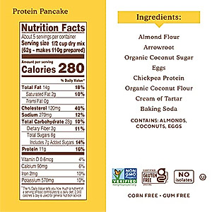 Simple Mills Just Add Water Almond Flour Pancake Mix, Original Protein - Gluten Free, Plant Based, Paleo Friendly, Breakfast, 10.4 Ounce (Pack of 1)