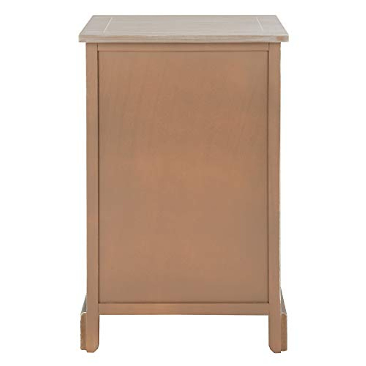 SAFAVIEH Home Collection Carrie White Wash/ Natural Wicker 3-Drawer Storage Nightstand Side Table (Fully Assembled)