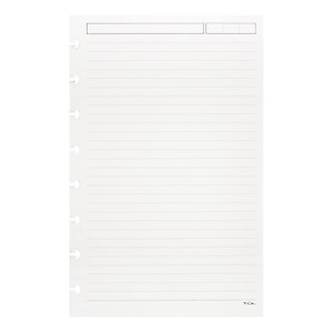 TUL Custom Note-Taking System Discbound Refill Pages, 5.5" x 8.5" Junior Size, Narrow Ruled, 100 Pages (50 Sheets) White