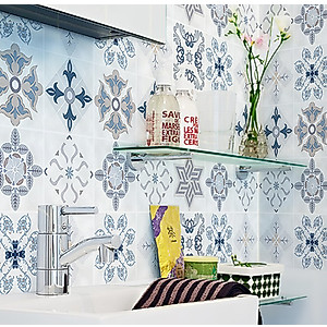 Moyishi Kitchen Backsplash Wallpaper Stickers Waterproof Oilproof High Temperature Resistant Transparent Art Design, 60cmx1M (White)