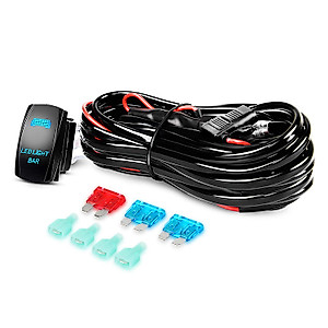 Nilight LED Light Bar 2PCS 18W Spot Led Pods Led Off Road Lights 12V 5Pin Rocker Switch LED Light Bar Wiring Harness Kit 2 Leads for Truck SUV ATV UTV, 2 Years Warranty