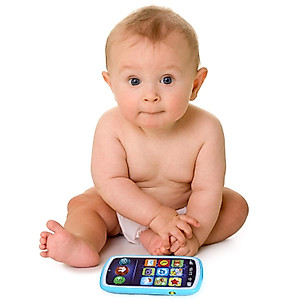 Baby Phone Toy with Record & Playback Features - Musical, Interactive and Educational Cell Phone Toddler Toys with 12 Smart Light Up Buttons - Learning Phones for Kids 6+ Months – ASTM Certified