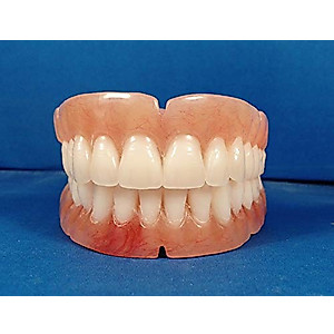 Dentures, Set of False Teeth with Hollywood White Shade Teeth