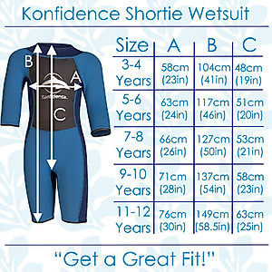 Konfidence Shorty Children's Wetsuit - Blue (9-10 Years)