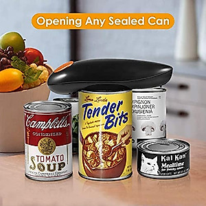 YXZMZ Electric Can Opener One Touch Automatically open the can for Any Size Smooth Edge Electric Can Opener for Seniors, Arthritis, and Chef, Black