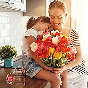 Mom Gift Birthday Gifts for Mom from Daughters Sons Meaningful Gifts for Mother Acrylic Heart Sign for Mom Mother's Day Gift