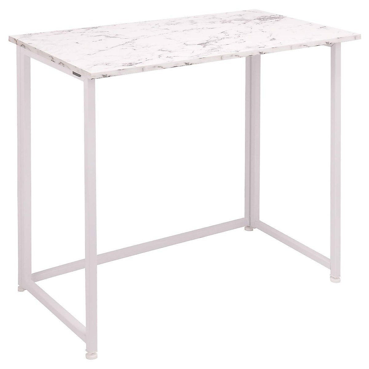 Leopard Outdoor Products Folding Computer Desk for Small Spaces, Space-Saving Home Office Desk, Foldable Computer Table, Laptop Table, Writing Desk, Compact Study Reading Table (Marble White)