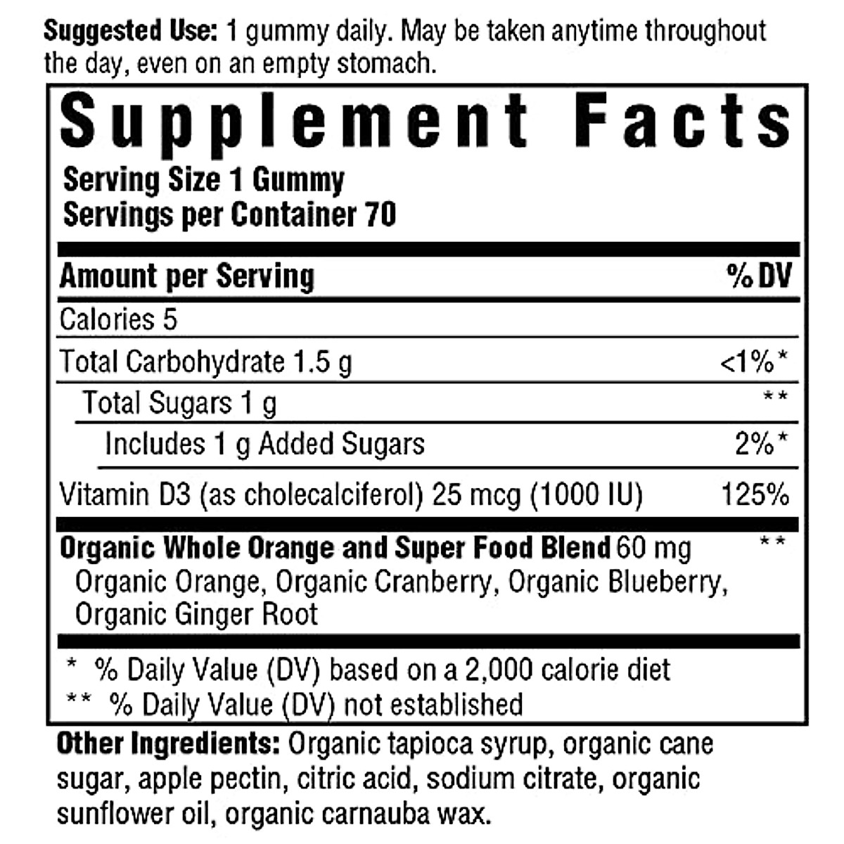 ​MegaFood D3 1000 IU (25 mcg) Gummy - Vitamin D Supplement for Bone, Muscle & Immune Support - Non-GMO, Gluten-Free - Mixed Fruit - 70 Count