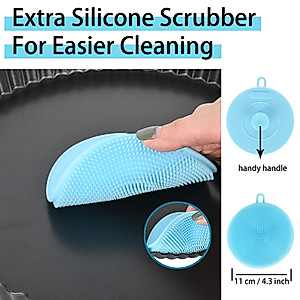 Vnray Mini Tart Pans with Removable Bottom 4 inch Set of 10, Non-stick Round Quiche Pan Heavy Duty Carbon Steel for Mousse Cakes, Christmas Dessert Baking with Silicone Scrubber