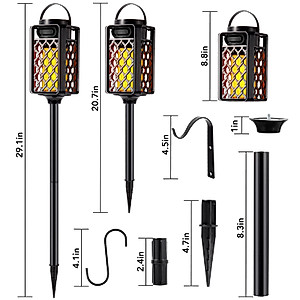 Outdoor Bluetooth Speaker,Wireless Bluetooth Speaker with Torch Light,IP65 Waterproof LED Flame Atmosphere Lantern Speaker for Party Garden Camping Patio Men Women Couples Dads Moms
