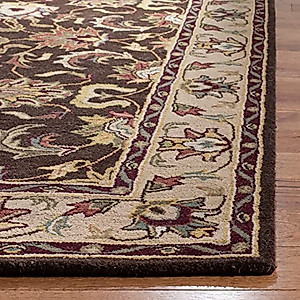 SAFAVIEH Heritage Collection 9' x 12' Brown / Beige HG818A Handmade Traditional Oriental Premium Wool Area Rug