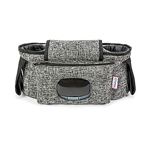 Agibaby Universal Stroller Organizer with Cup Holders | Baby Diaper Bag/Caddy with non-slip straps