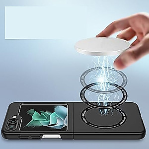 Ltezixal Faux Leather Case Compatible with Galaxy Z Flip 5, PU Leather Phone Case with Hybrid Shockproof Protective Phone Case Fits Galaxy Z Flip 5,Red